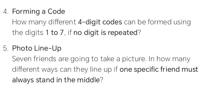 Solved: Forming a Code How many different 4 -digit codes can be formed ...