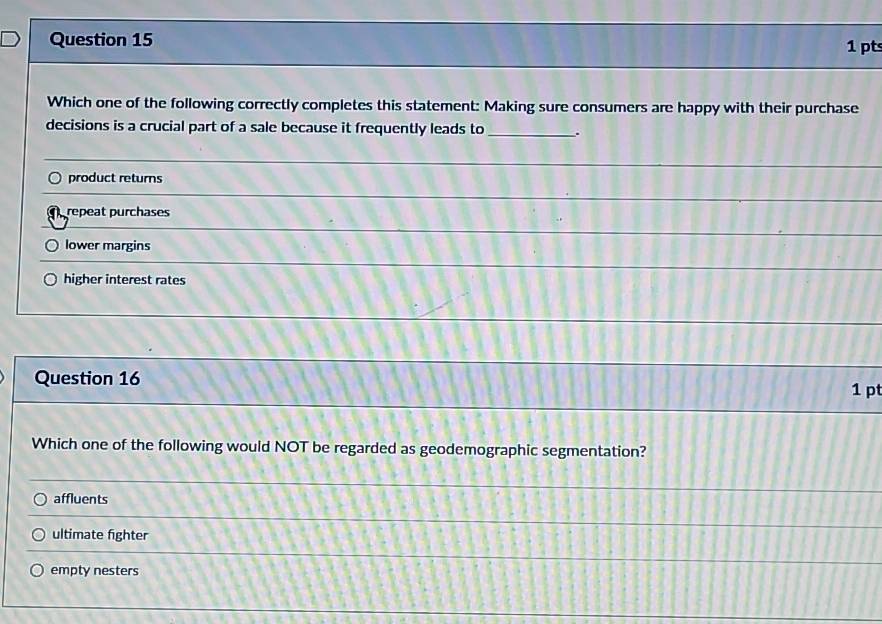 Solved: Which one of the following correctly completes this statement ...