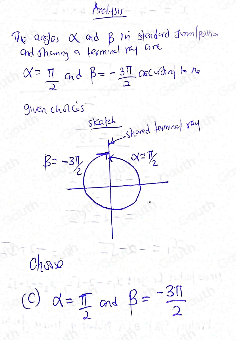 Solved: In the xy -plane, two different angles α and β are in standard ...