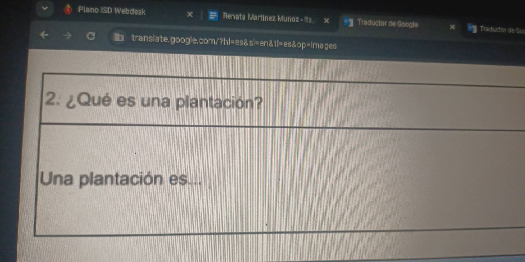 Solved: Plano ISD Webdesk Renata Martínez Munoz - Its_ Traductor de ...
