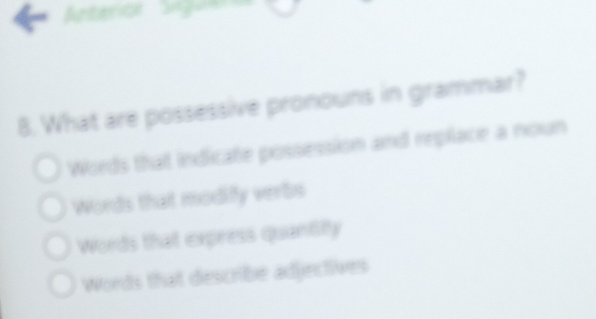 Resuelto:Aterion ng 8. What are possessive pronouns in grammar? Words ...