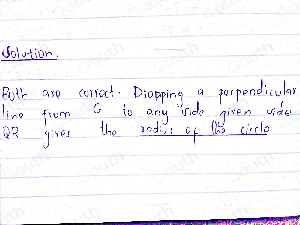 Solved: The first few steps to construct a circle inscribed in triangle ...