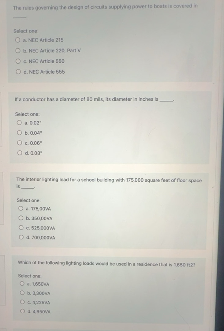 Solved: The rules governing the design of circuits supplying power to ...