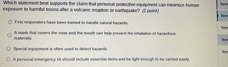 Solved: Which statement best supports the claim that personal ...