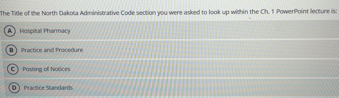 Solved: The Title of the North Dakota Administrative Code section you ...