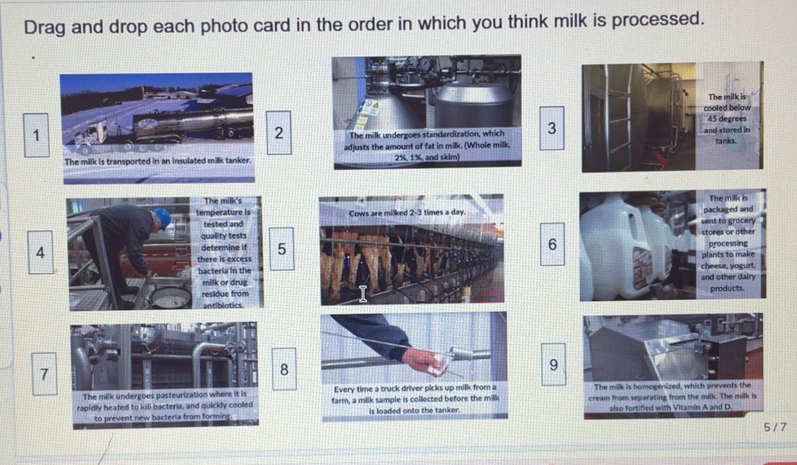 Solved: Drag and drop each photo card in the order in which you think ...