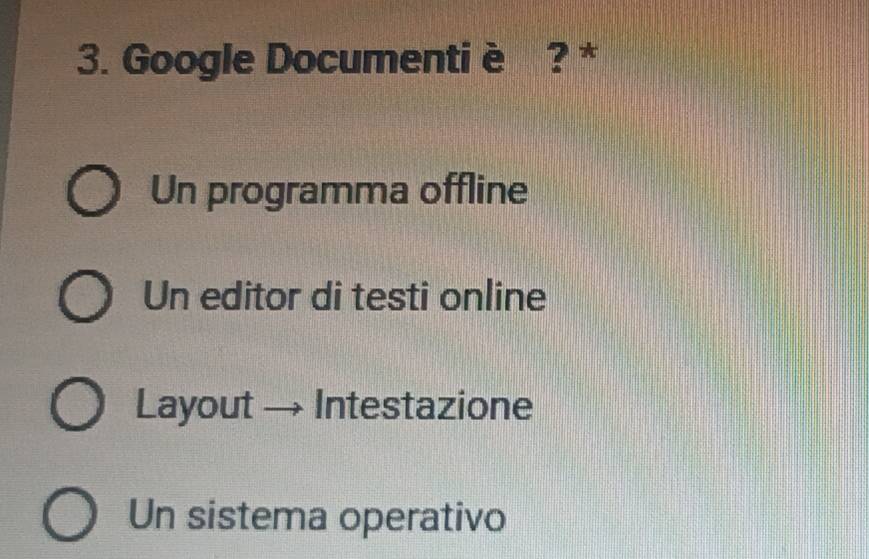 Risolto:Google Documenti è ? * Un programma offline Un editor di testi ...