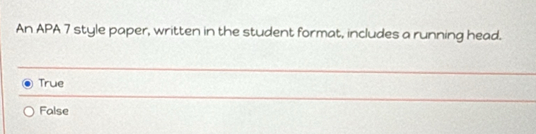 Solved: An APA 7 style paper, written in the student format, includes a ...