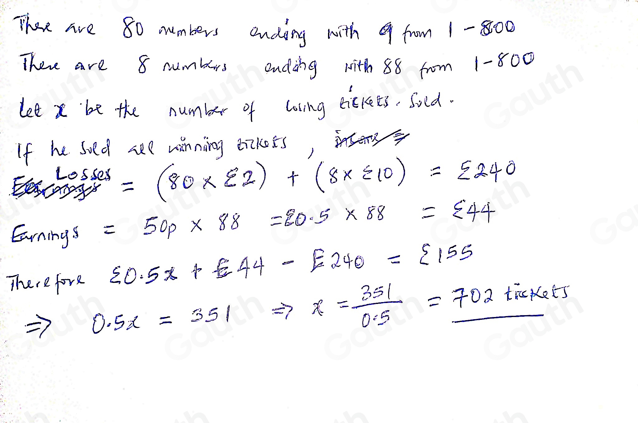 Solved: Tomas ran a Lucky Dip stall. LUCKY DIP Tickets 50p Tickets ...