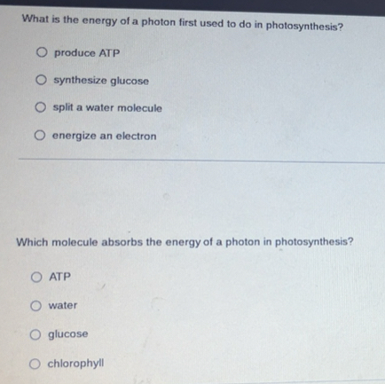 Solved: What is the energy of a photon first used to do in ...