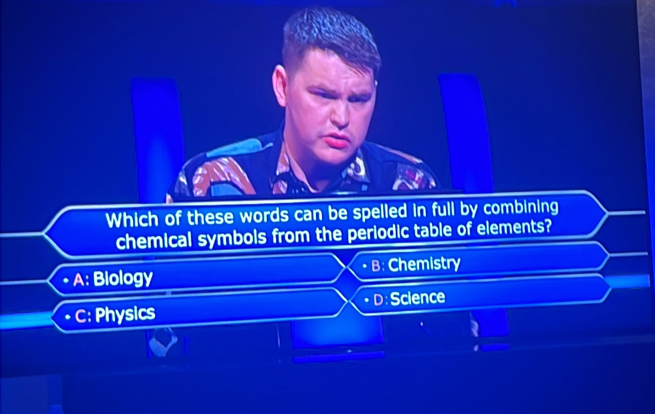 Solved: Which of these words can be spelled in full by combining ...