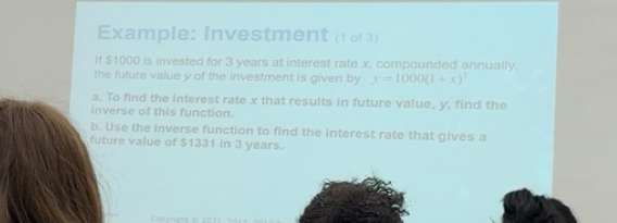 Solved: Example: Investment (1 of 3) If $1000 is invested for 3 years ...