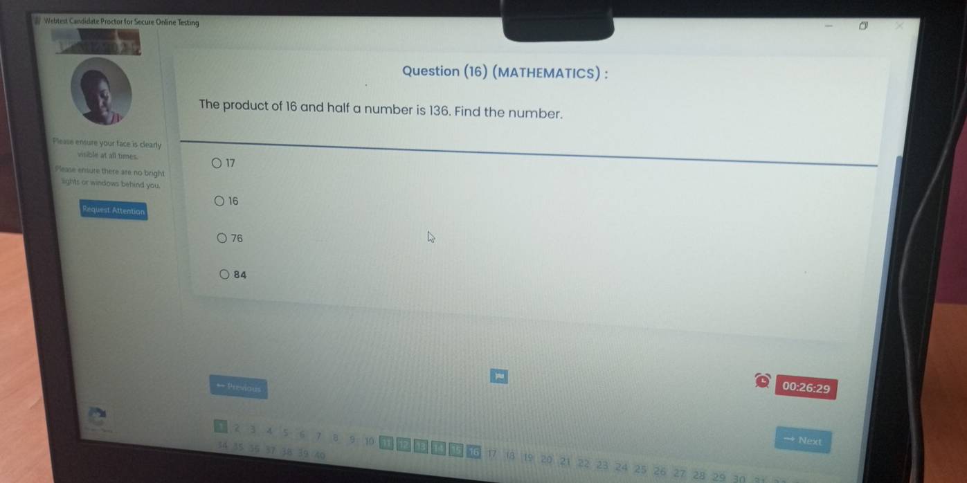 Solved: # Webtest Candidate Proctor for Secure Online Testing Question ...