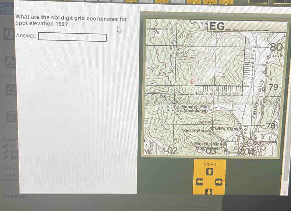 Solved: Red What are the six-digit grid coordinates for spot elevation ...