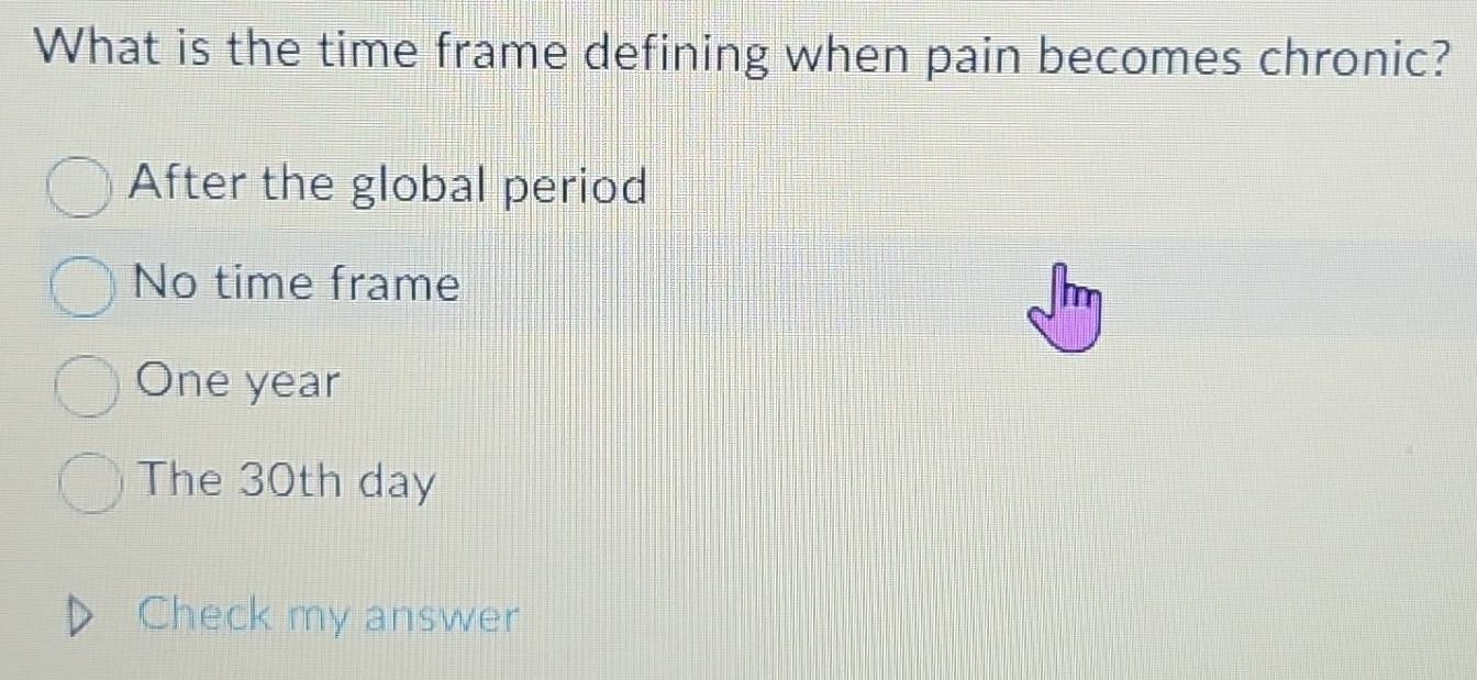 Solved: What is the time frame defining when pain becomes chronic ...