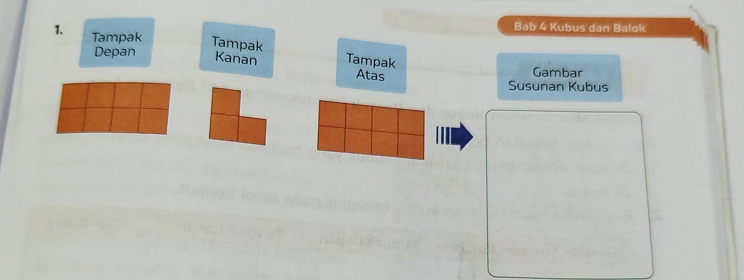 Telah dijawab:Bab 4 Kubus dan Balok Tampak Depan Tampak Tampak Kanan ...