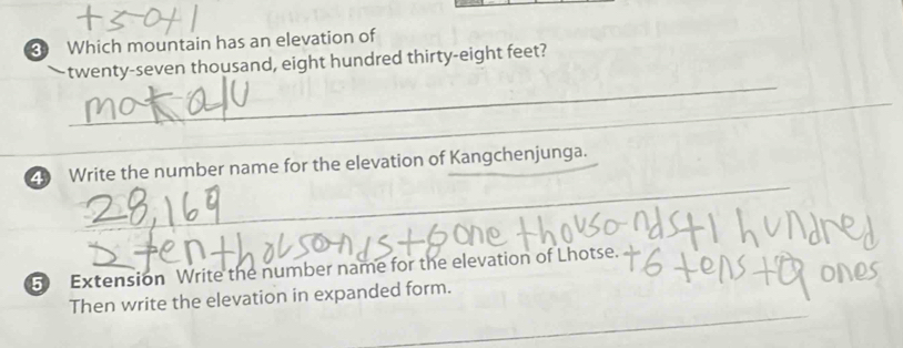 Solved: Which mountain has an elevation of _ twenty-seven thousand ...