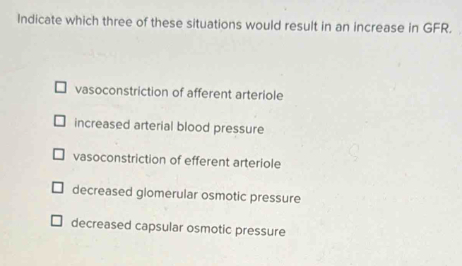 Solved: Indicate which three of these situations would result in an ...