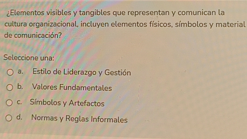 Resuelto:¿Elementos visibles y tangibles que representan y comunican la ...
