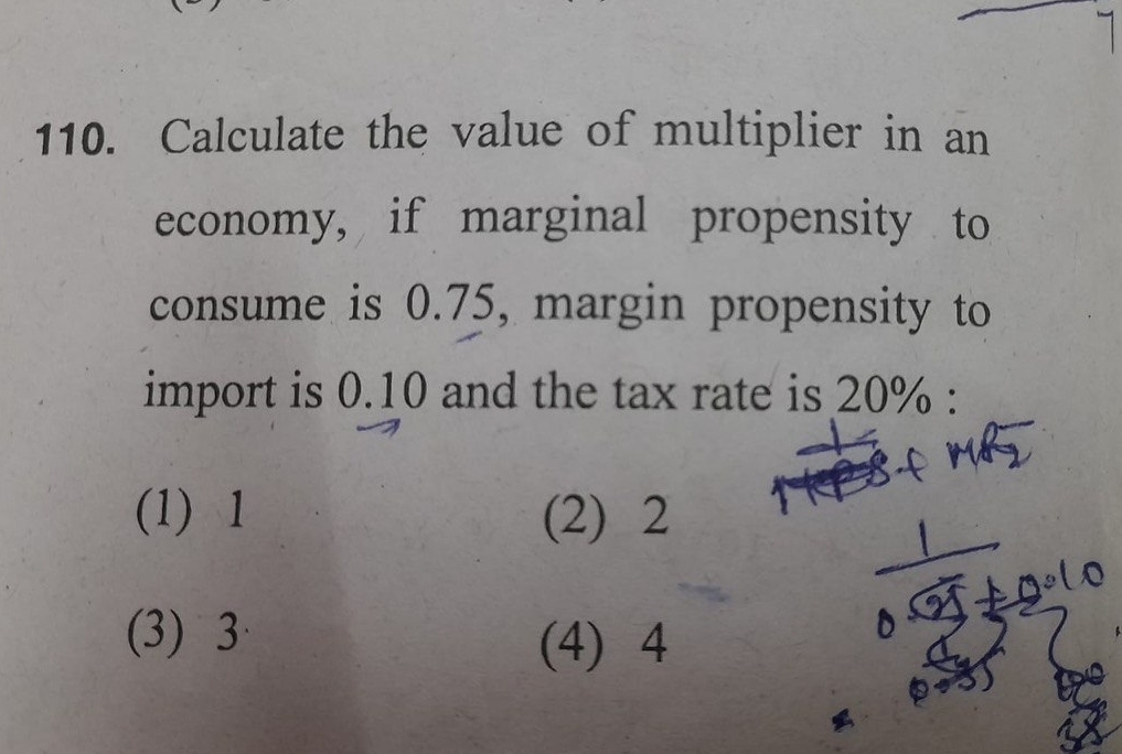 Solved: Calculate the value of multiplier in an economy, if marginal ...