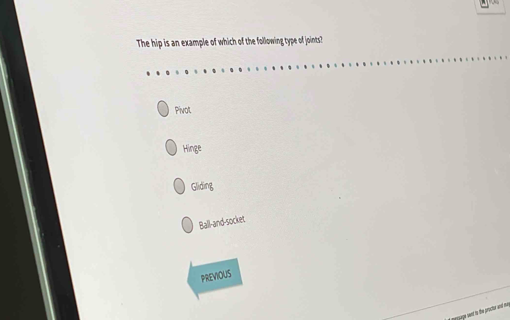 Solved: The hip is an example of which of the following type of joints ...