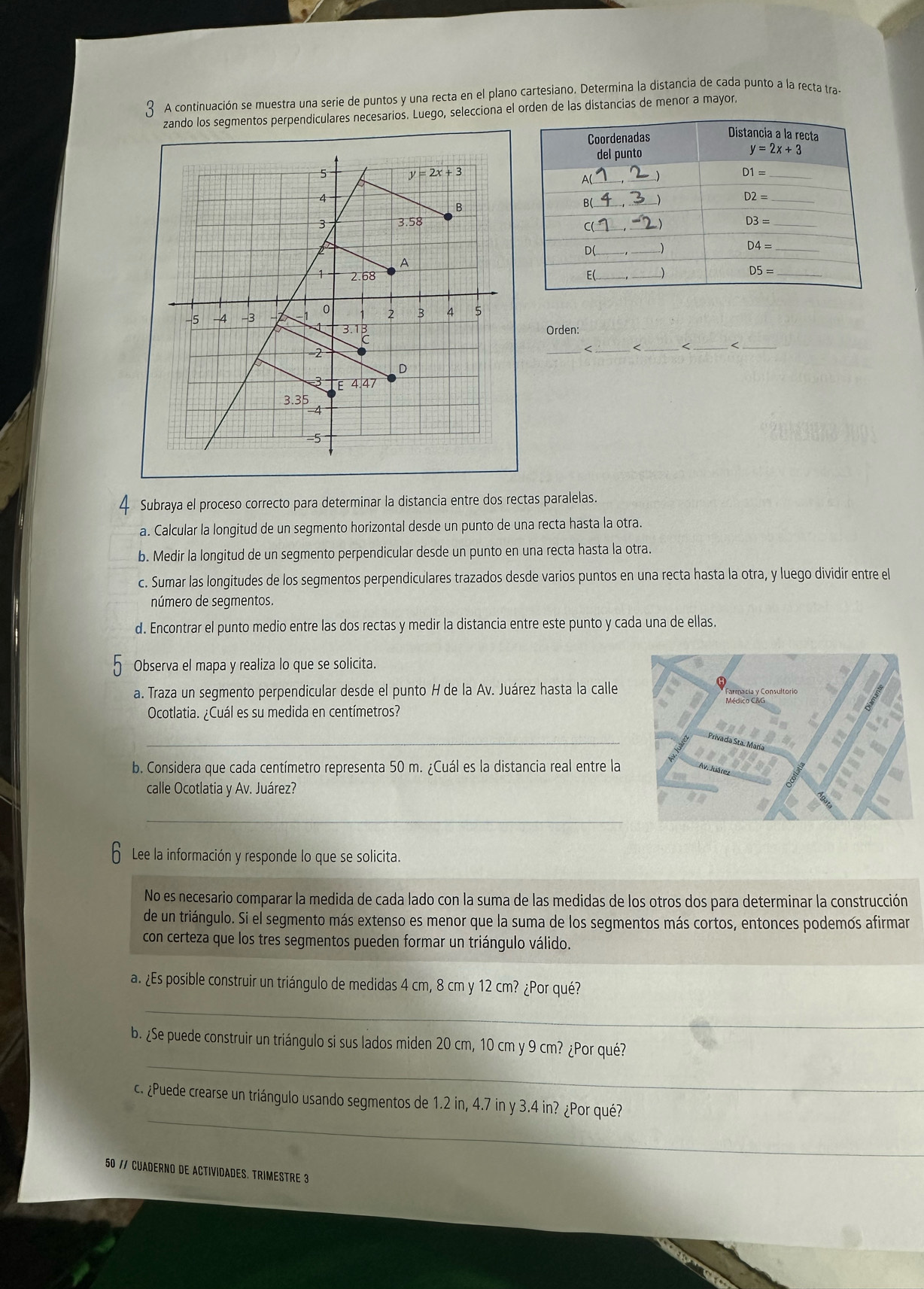 Resuelto:A continuación se muestra una serie de puntos y una recta en ...