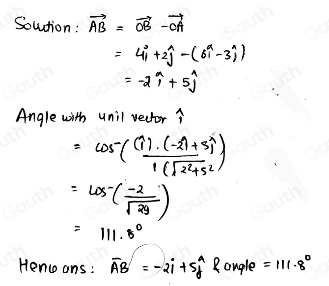 Solved: Relative to a fixed origin, point A has position vector 6i-3j ...