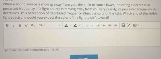 Solved: When a sound source is moving away from you, the pitch becomes ...