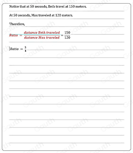 Solved: This line graph shows the distance travelled by Beth and Max ...