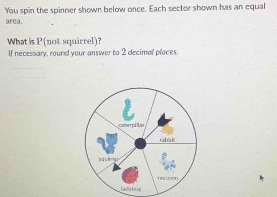 Solved: You spin the spinner shown below once. Each sector shown has an ...