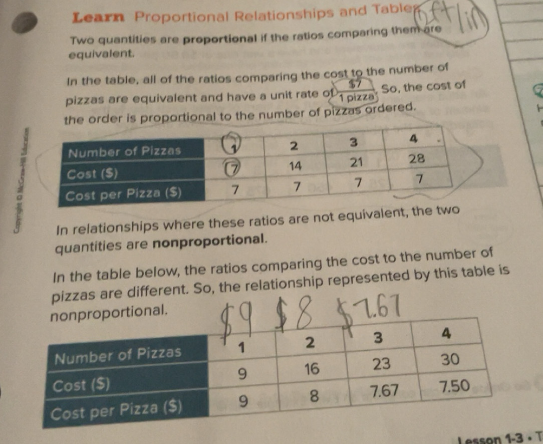 Solved: Learn Proportional Relationships and Table Two quantities are ...