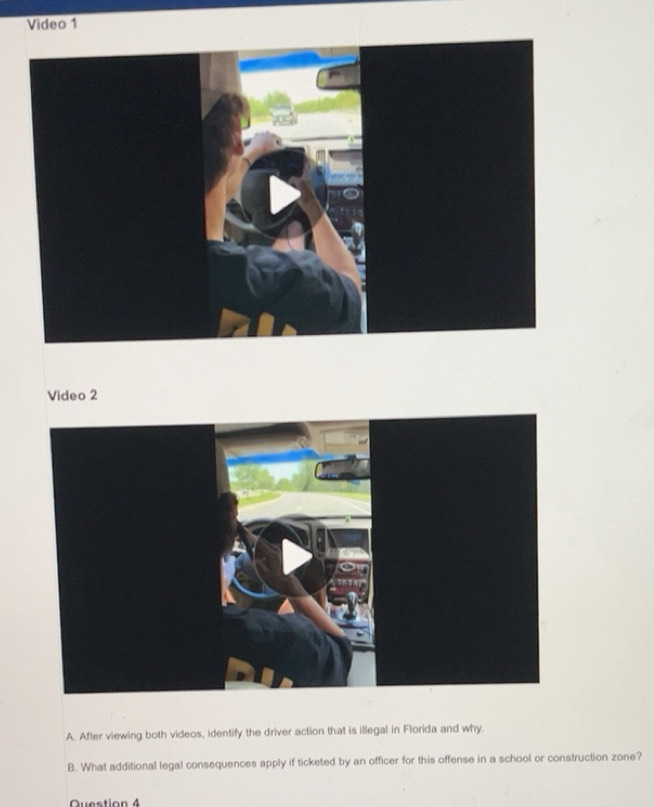 Solved: Video 1 Video 2 A. After viewing both videos, identify the ...