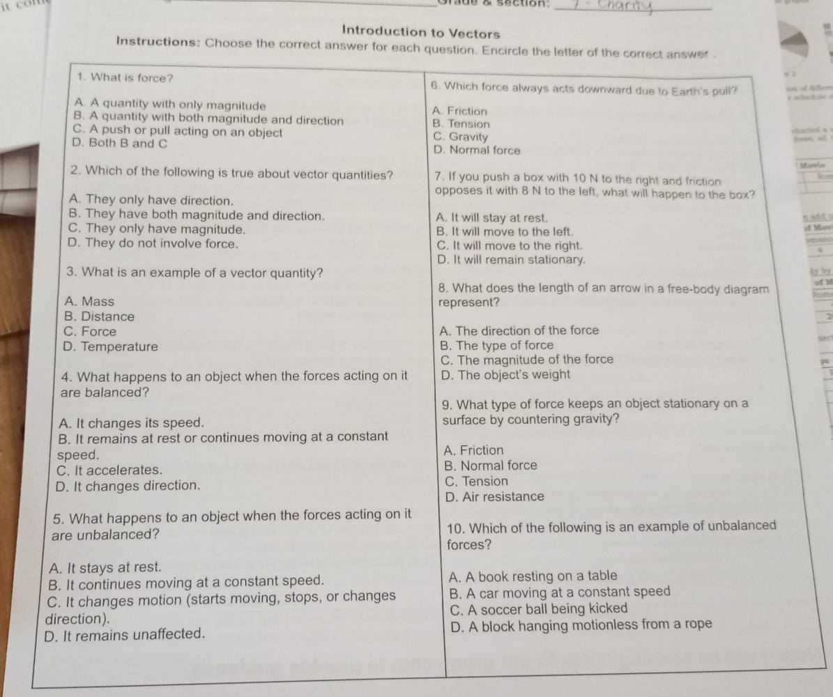Solved: it c o m made & secton _ Introduction to Vectors Instructions ...