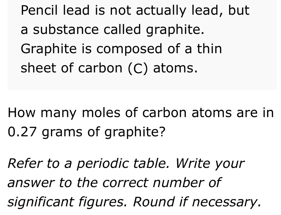 Nalutas:Pencil lead is not actually lead, but a substance called ...