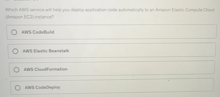 Solved: Which AWS service will help you deploy application code ...