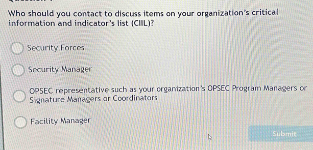 Solved: Who should you contact to discuss items on your organization’s ...
