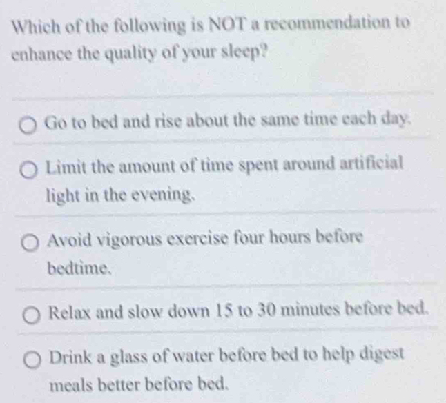 Solved: Which of the following is NOT a recommendation to enhance the ...