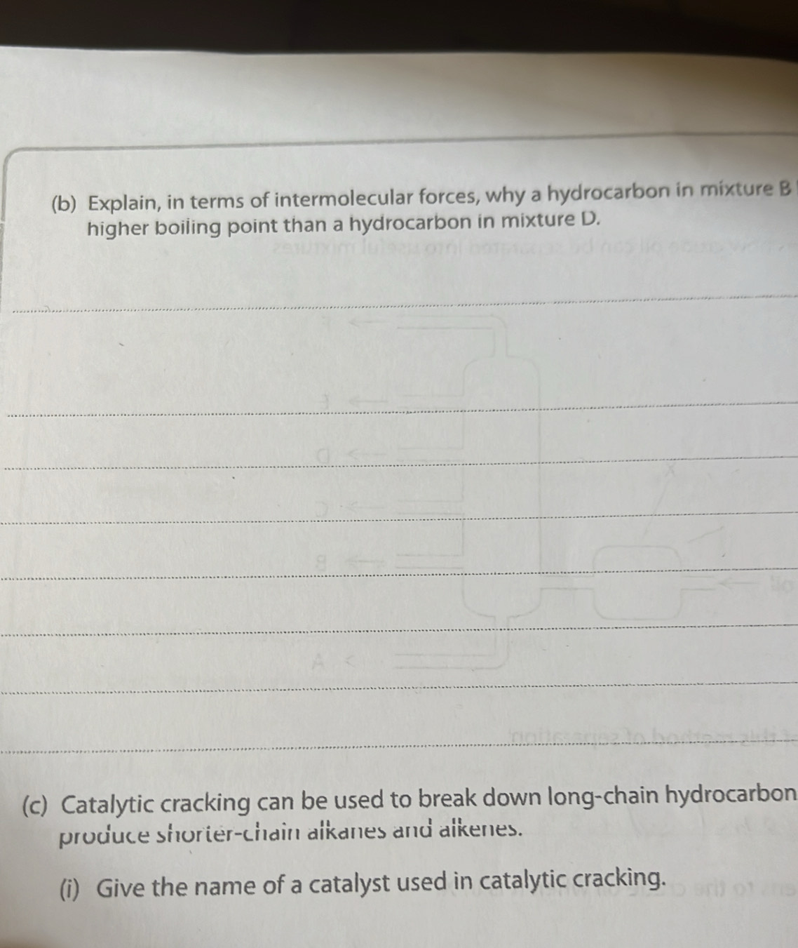 Solved: Explain, in terms of intermolecular forces, why a hydrocarbon ...