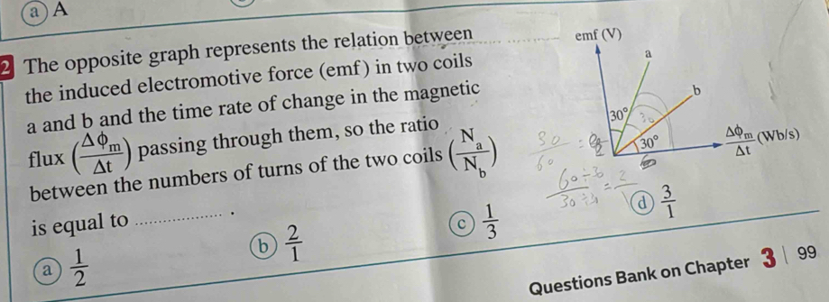 تم الحل:a)A 2 The opposite graph represents the relation between the ...