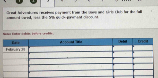 Solved: 1 . D Great Adventures receives payment from the Boys and Girls ...