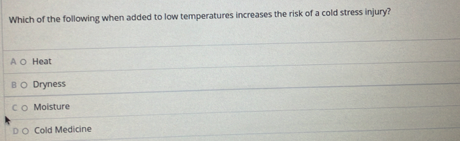 Solved: Which of the following when added to low temperatures increases ...