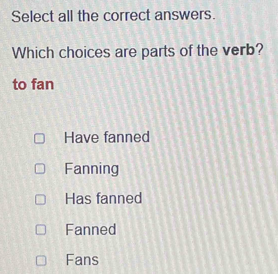 Solved: Select all the correct answers. Which choices are parts of the ...