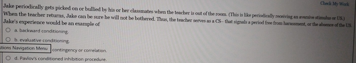Solved: Check My Work Jake periodically gets picked on or bullied by ...