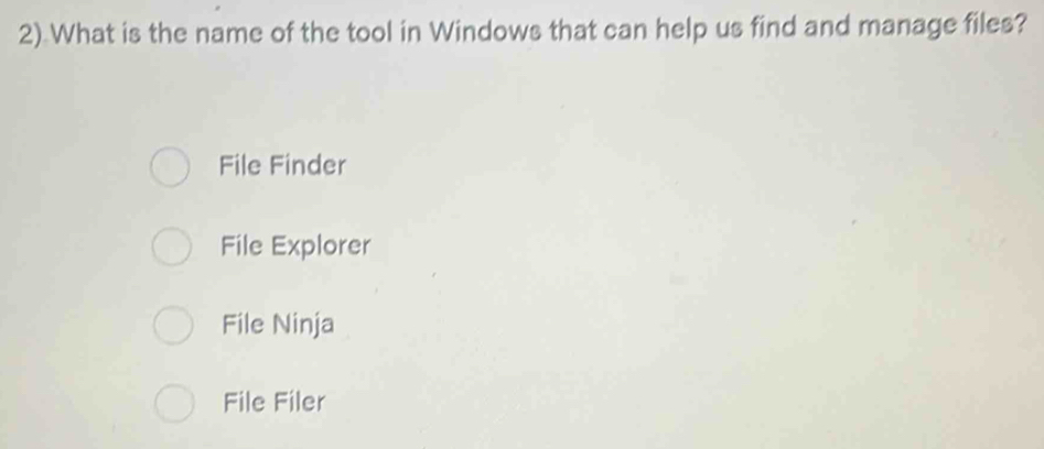 Solved: What is the name of the tool in Windows that can help us find ...