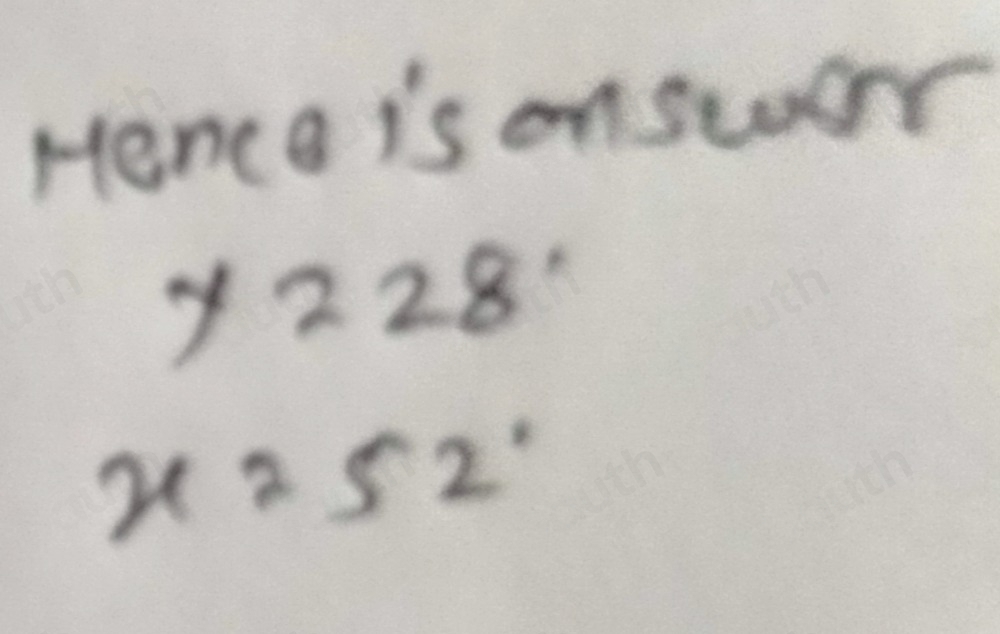 Solved: The diagram below, not drawn to scale, shows two straight lines ...