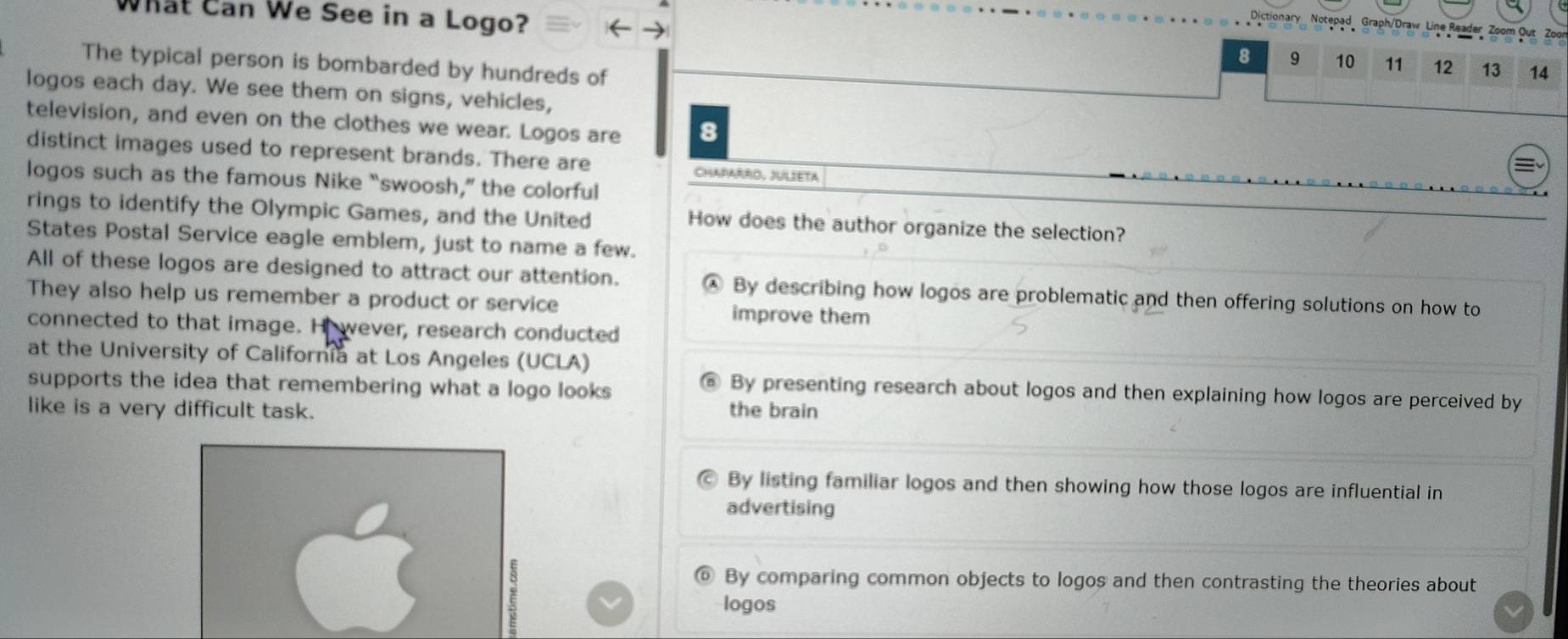 Solved: What Can We See in a Logo? Dictionary Notepad Graph/Draw Line ...