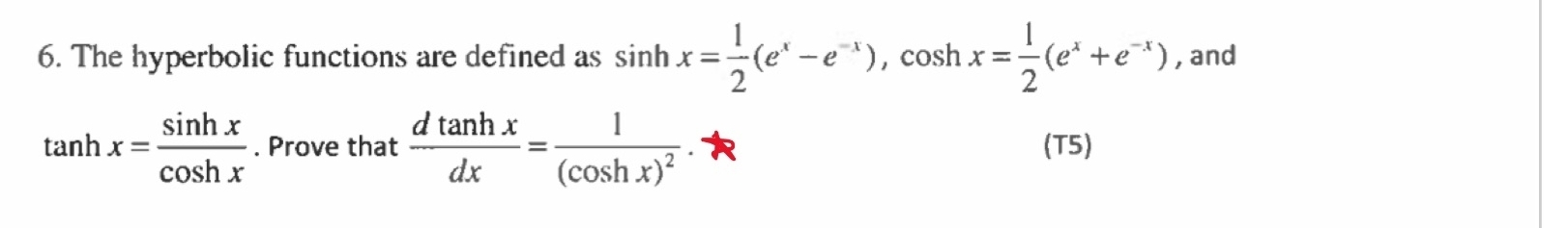 Solved: The hyperbolic functions are defined as sin hx= 1/2 (e^x-e^(-x ...