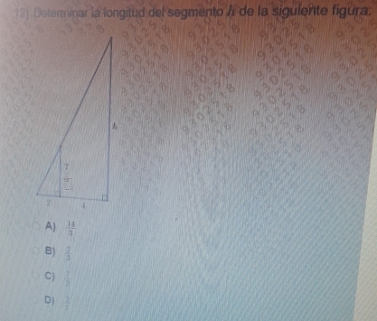 Resuelto:Determinar la longitud del segmento / de la siguiente figura ...