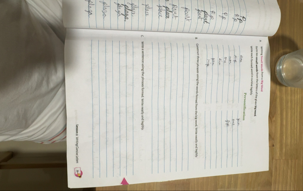 Solved: Writing Small Words from a Big Word Form ten small words from ...