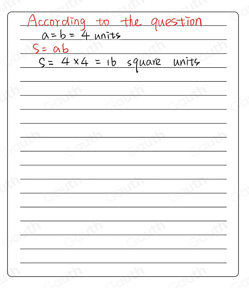 Solved: Look at the shaded figure. What is the area of the shaded ...